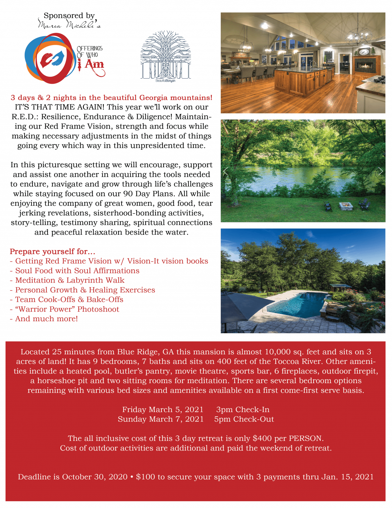RED FRAME VISION RETREATS | Marea Michele